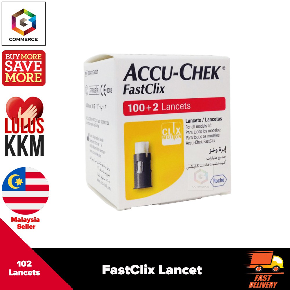Accu Chek Fastclix Lancets 24s / 102s | Shopee Malaysia