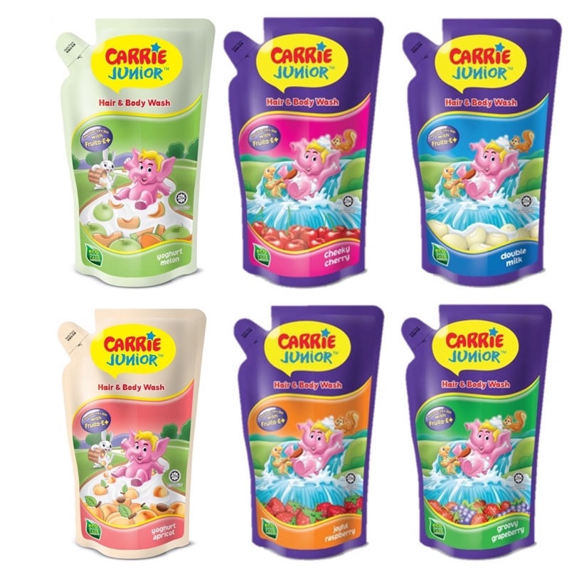 Carrie Junior Hair & Body Wash Pouch - (500g/475g) | Shopee Malaysia