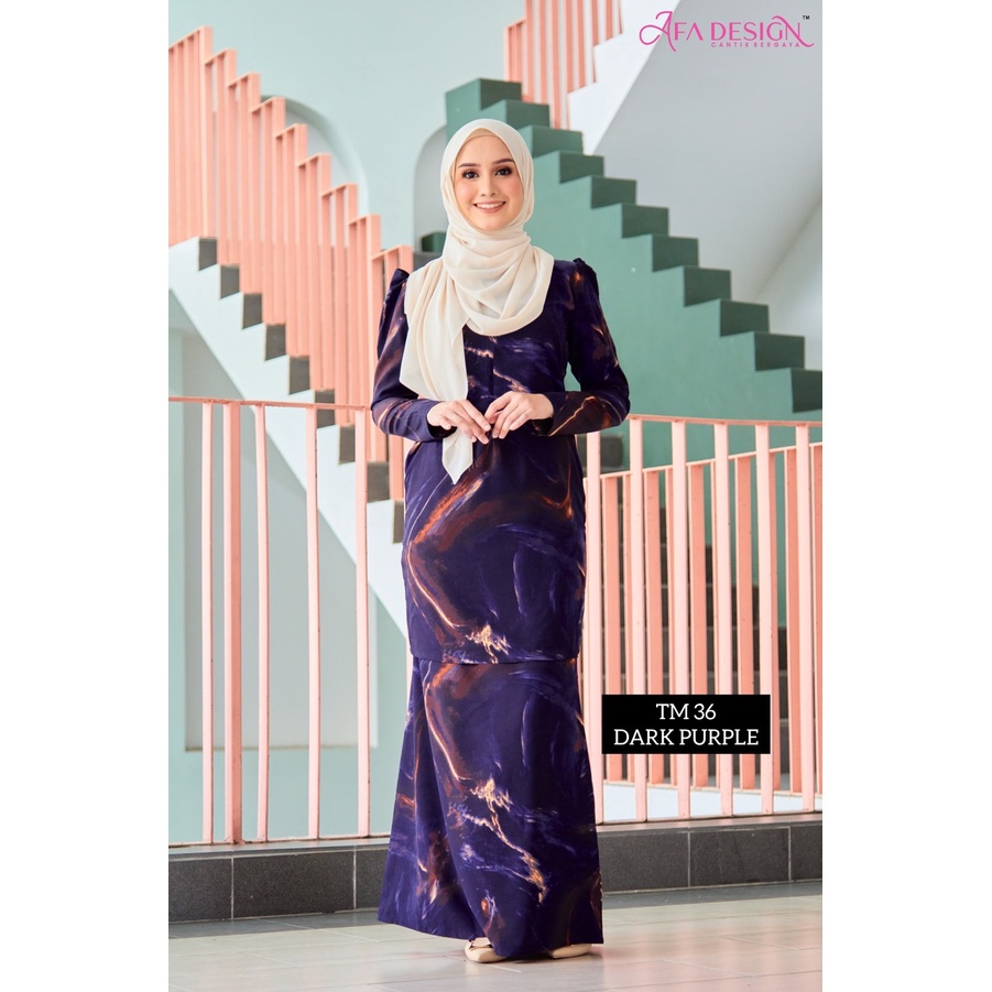 BAJU KURUNG MODEN BAHU PUFF AFA DESIGN FASHION KAIN LEMBUT PROMOSI RAYA ...