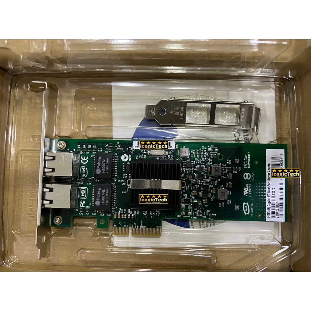 Intel Dual Port INTEL 82575ET Gigabit NIC PCI Express PCIe X1 Card Low ...