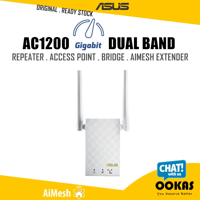 Asus RP-AC55 AiMesh Version AC1200 Gigabit Dual Band 2.4GHz + 5GHz ...