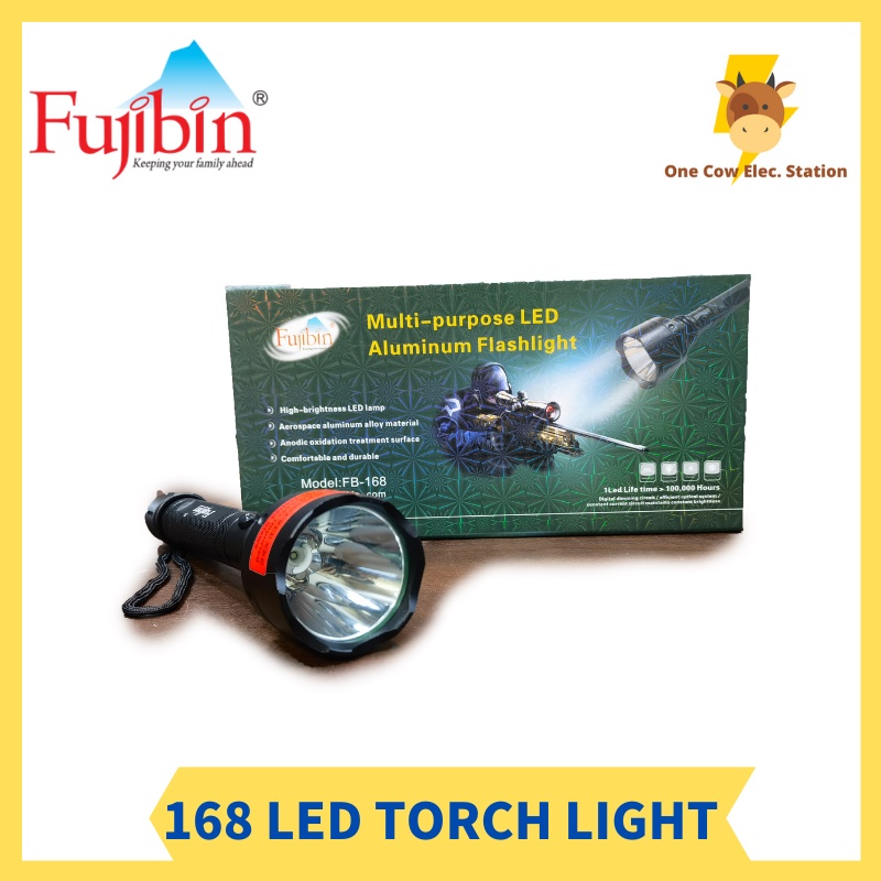 Fujibin FB-168 LED #Torch Light #IP65 #Rechargeable | Shopee Malaysia