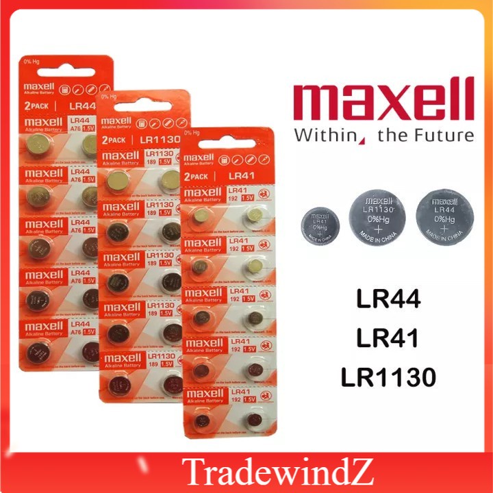 🔥 Original MAXELL LR1130 / LR44 / LR41 GENUINE AG13 AG3 AG10 Alkaline ...