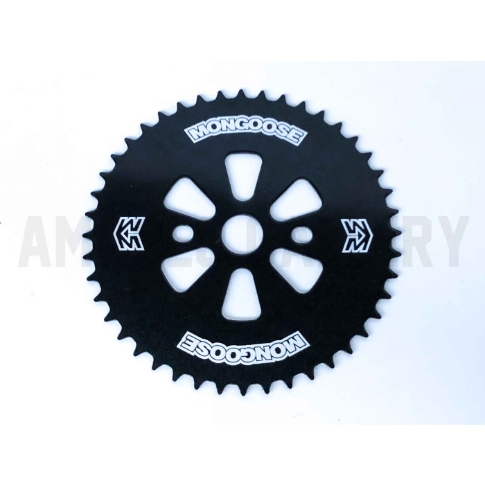 Front Gear SPROCKET BMX 44T MONGOOSE BLACK HI TEN STEEL ORIGINAL NOS ...