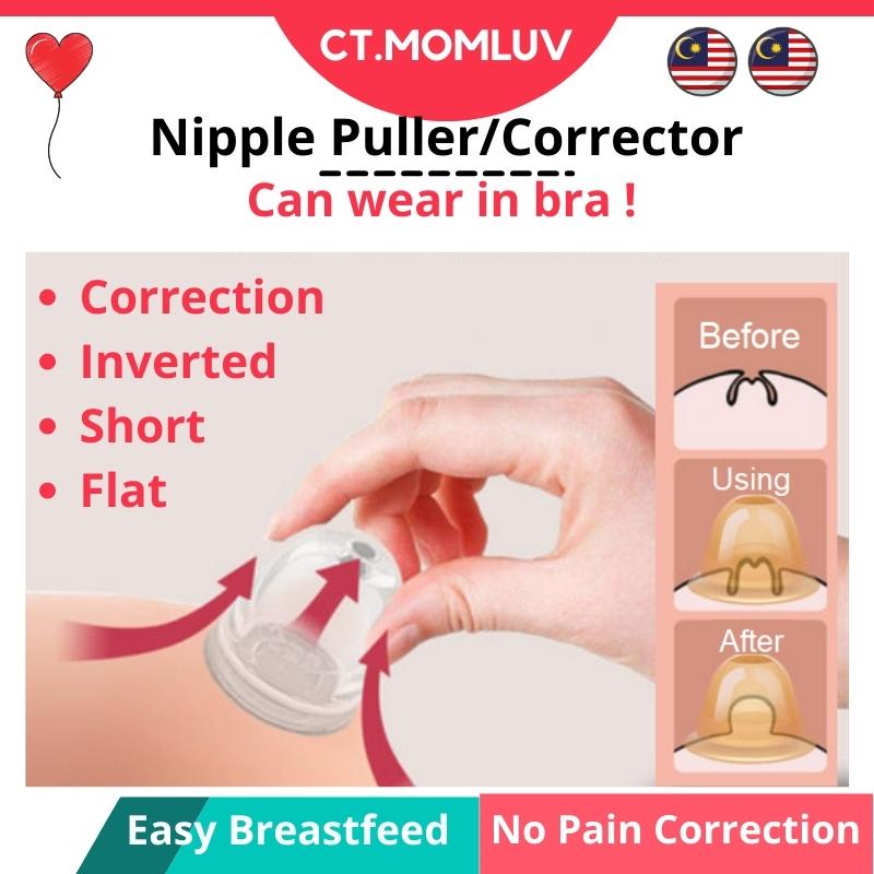 2pcs Nipple Puller wearable Nipple sucker breastfeeding Menyusu Nipple Orthotics Puting rata ...