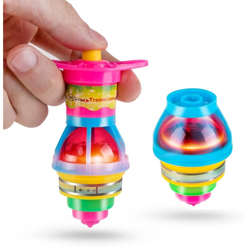 Kids Spinning Gyro Light Top Toy School Birthday Party Gift LED Flash ...