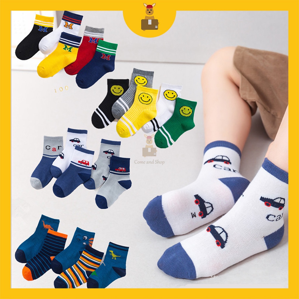 [CLEARANCE] 5 Pairs Cartoon Kid Socks Baby Cartoon Socks Children Socks ...