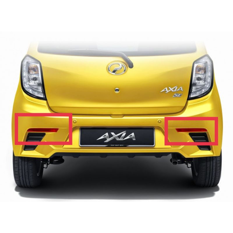PERODUA AXIA 2014-2019 SE REAR BUMPER REFLECTOR L/R SET | Shopee Malaysia