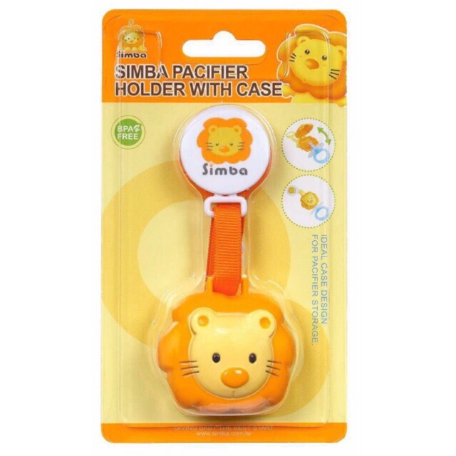 SIMBA PACIFIER HOLDER WITH CASE/Lantai Puting Dan penutup puting bayi ...