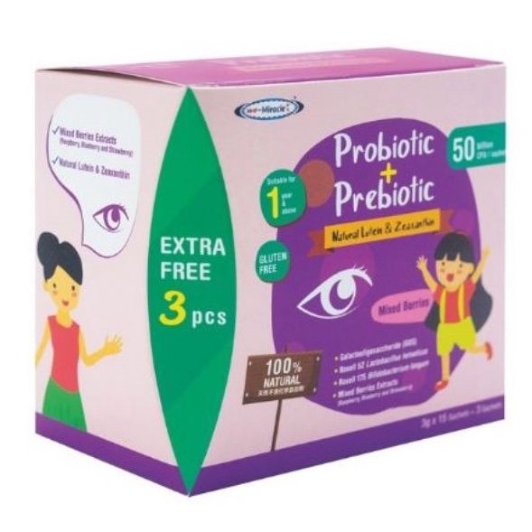 MHP MIRACLE Probiotic + Prebiotic - Mixed Berries (Natural Lutein ...