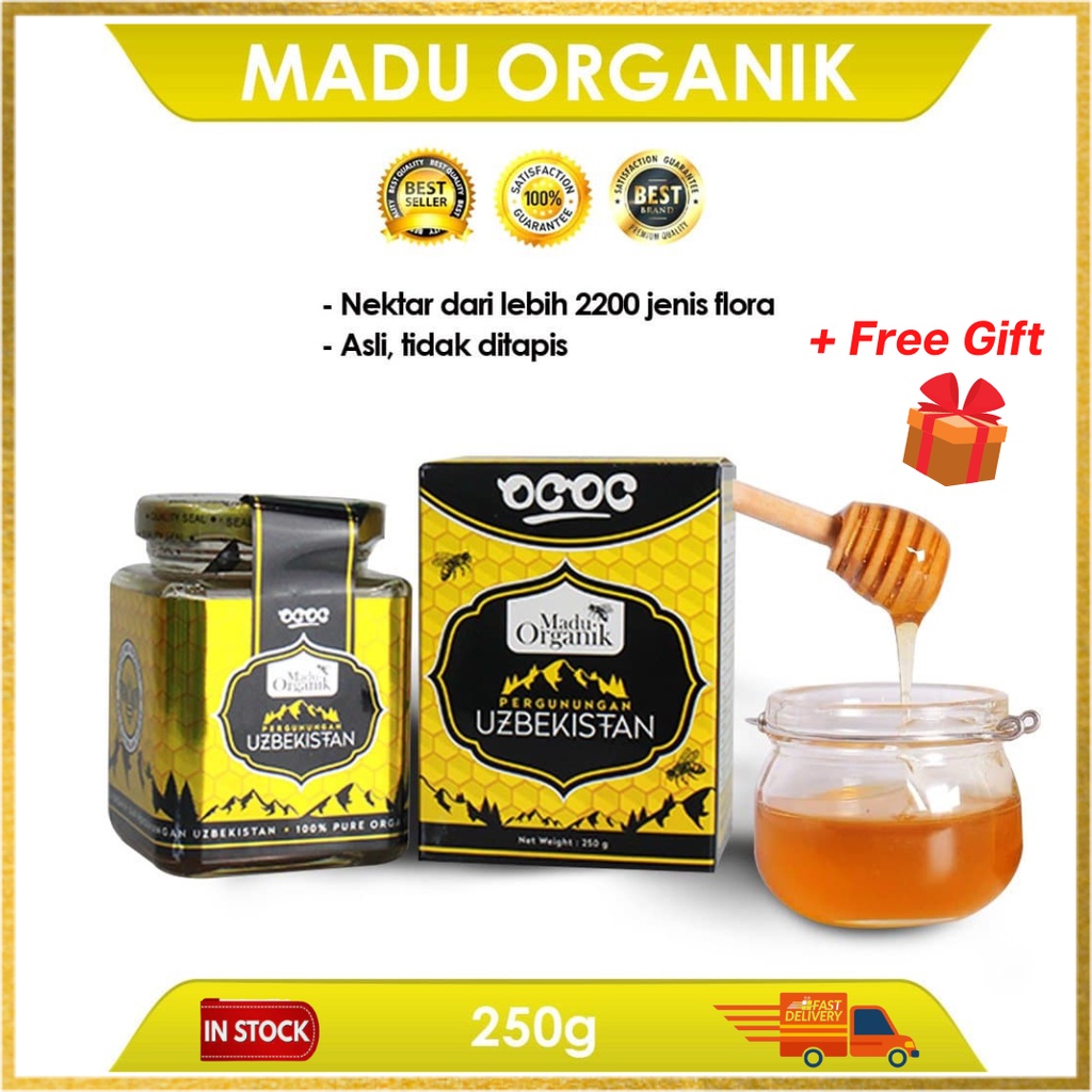 OCOC Madu Asli Pergunungan Uzbekistan | Organic Honey | Premium Original by Dr Rizal 250g ...