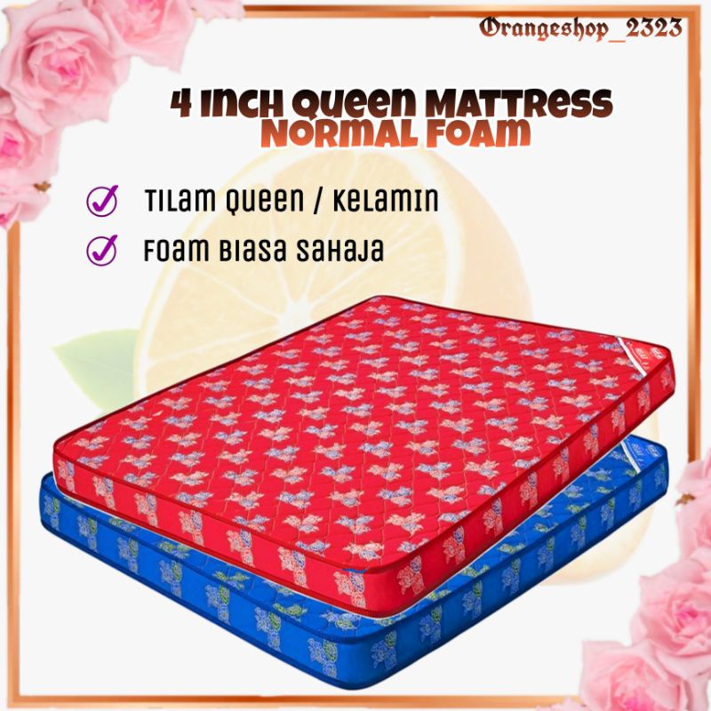 Tilam Queen 4 Inci / 4 Inches Queen Mattress / Tilam Kelamin / Foam ...