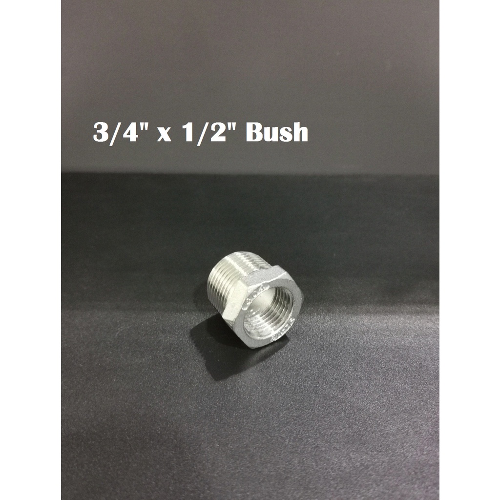 1/2" 3/4" 1" BSPT Stainless Steel SUS304 Tee Elbow Socket Nipple Bush Cap Plug Union Lock Nut ...