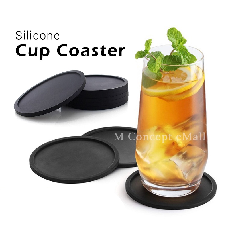 M Concept Alas Cawan Lapik Silicone Cup Coaster Round Rubber Mat Glass ...