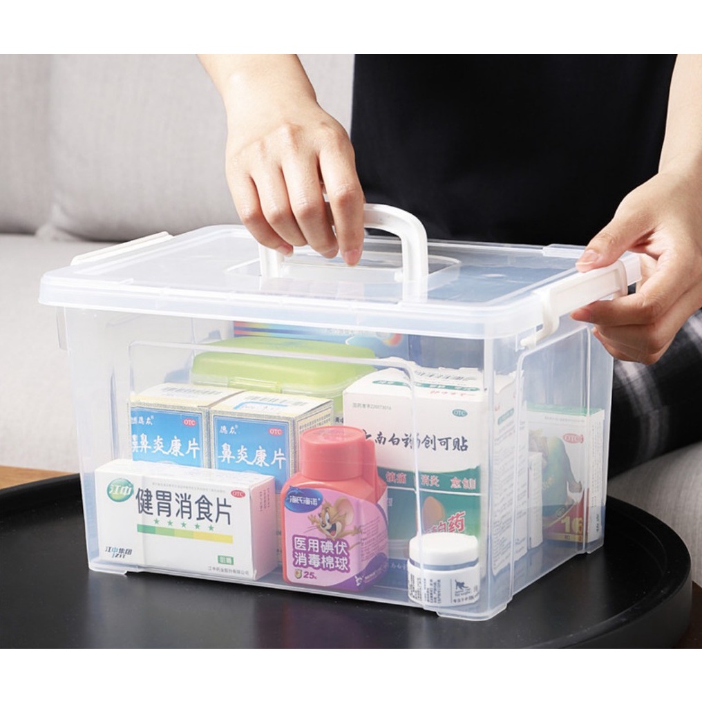 Nordic Storage Box with Handle Multipurpose Transparent Container ...