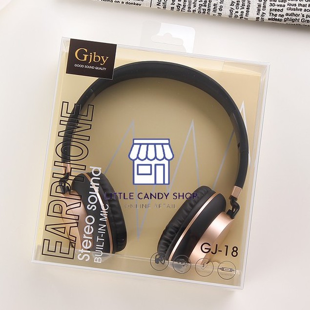 Music Headset GJBY GJ-18, Super Bass Headphone with Mic, Over Ear Cute Earphone For Gaming ...