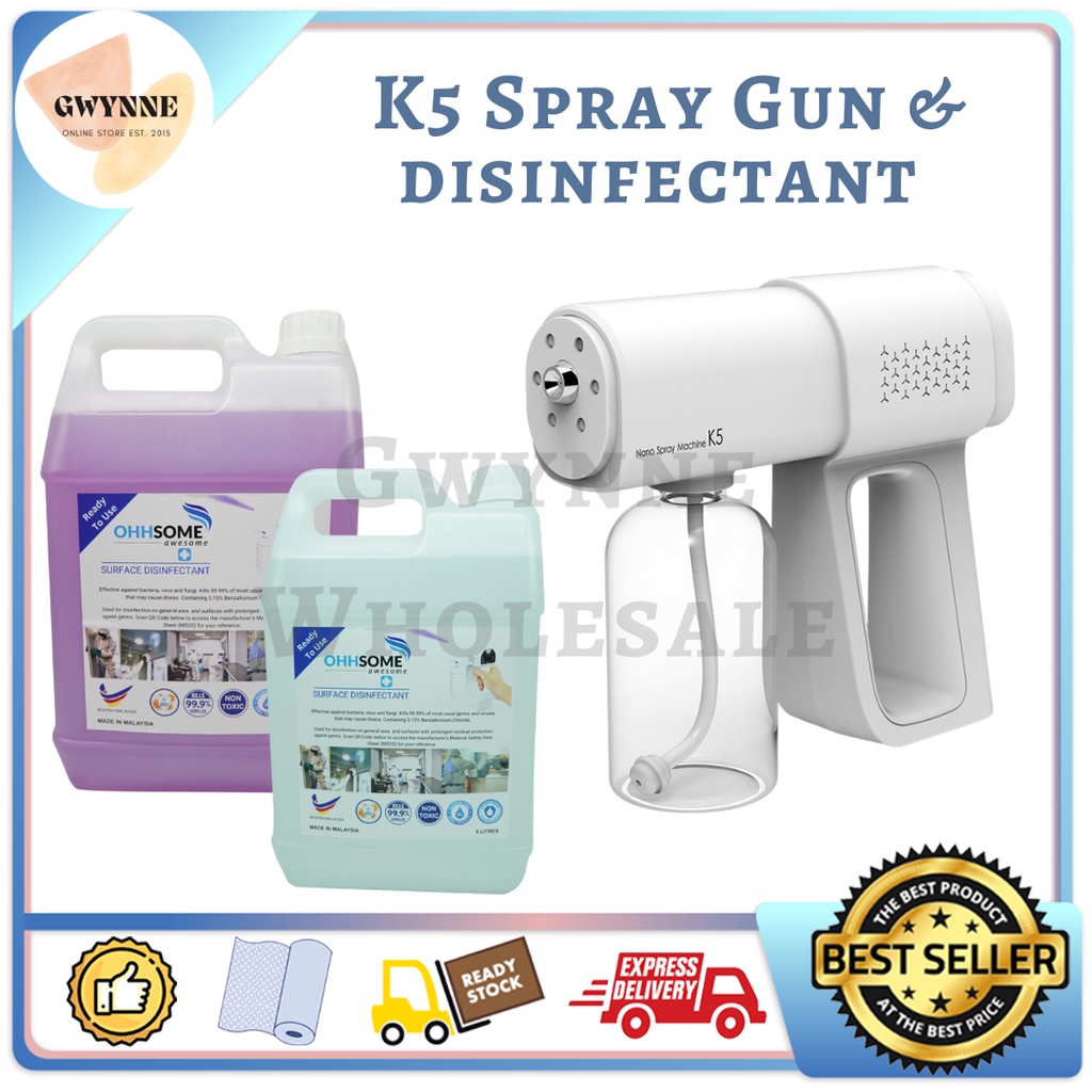 【Hot Selling】(Bundle Set) K5 Wireless Nano Spray Disinfection Spray Gun ...