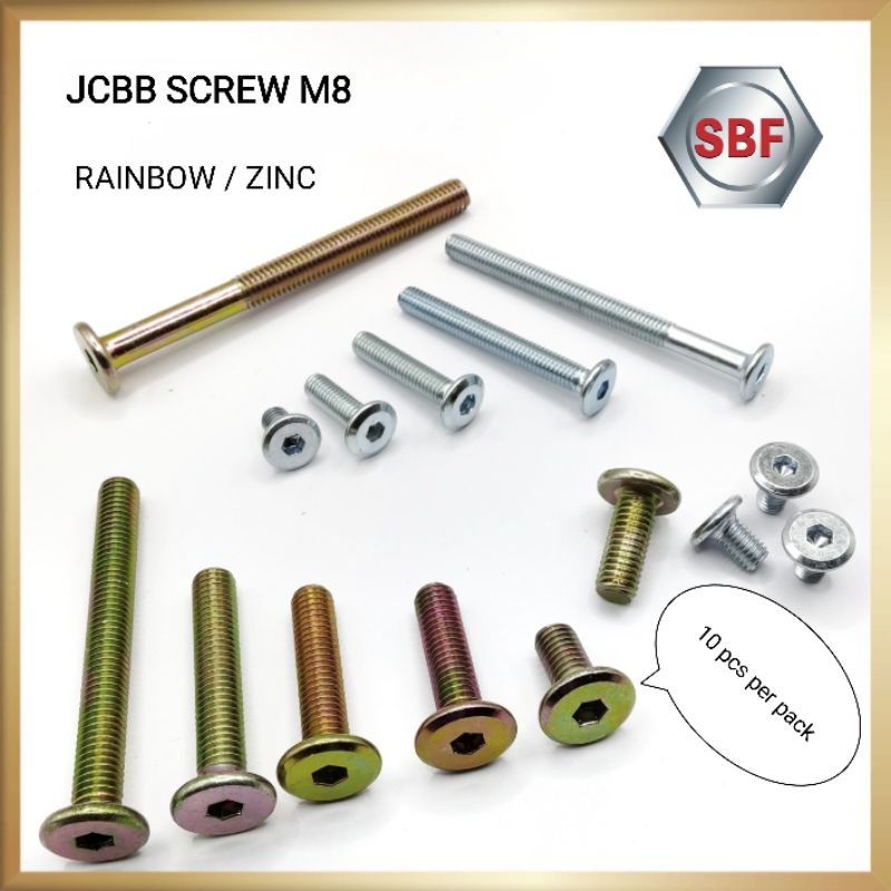 JCBB SCREW/ FURNITURE SCREW M8 | Shopee Malaysia