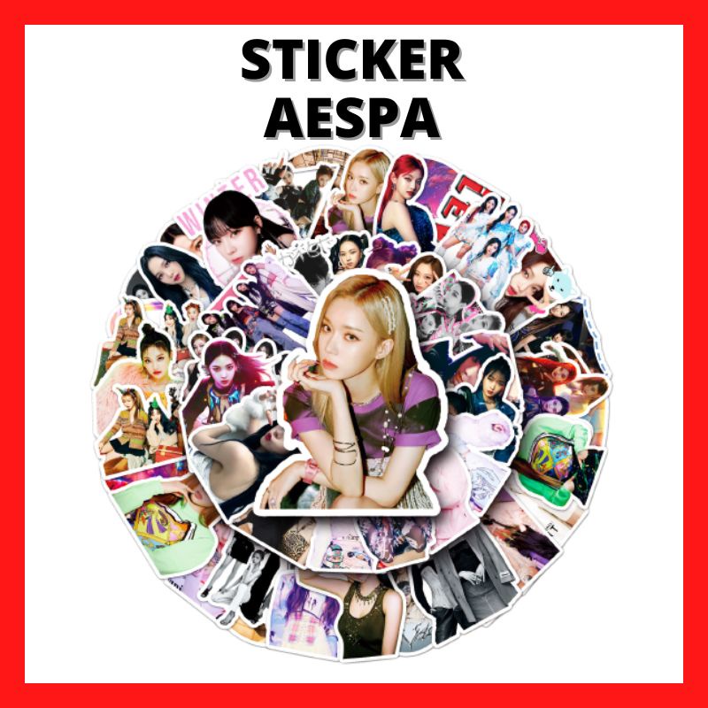 Aespa Stickers 50 keping Sticker KPOP Waterproof Pelekat Mixed Random ...