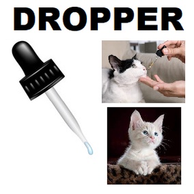 Rubber dropper with glass pipette - Feeding Dropper For cats / dog ...