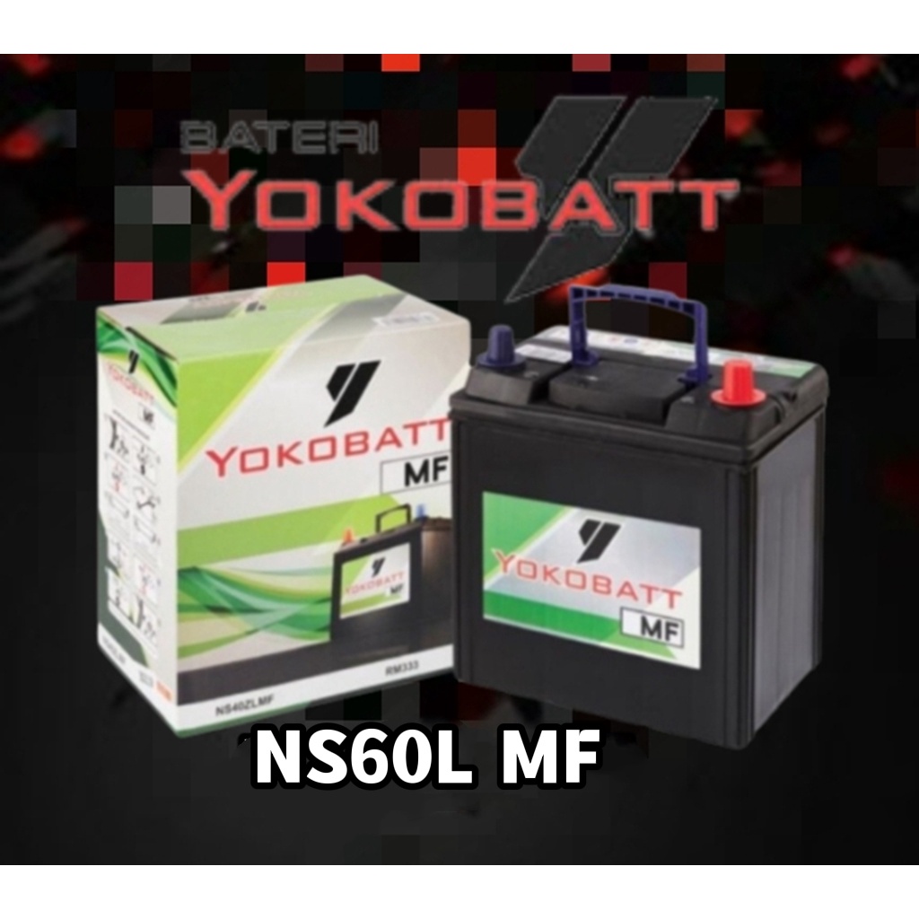 NS60L Yokobatt Maintenance Free (Kering)Bateri Kereta Car Bettery (Fast shipping & Ready stock ...