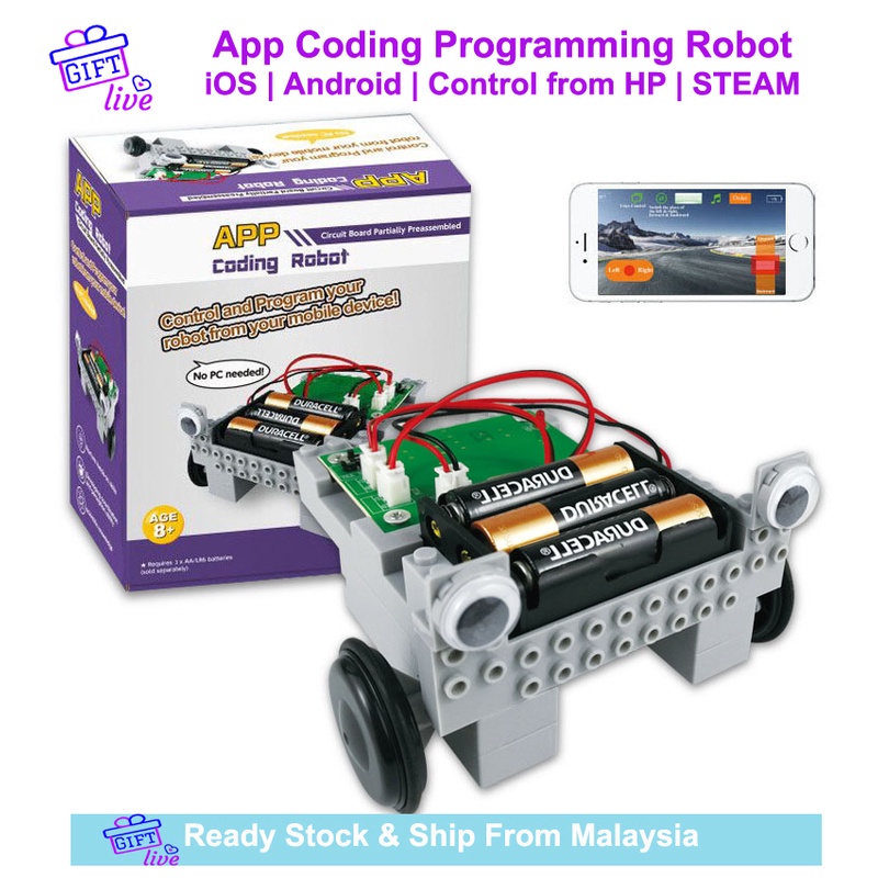 Coding Programming Robot Assembled Toy Car STEAM Toys DIY Building ...