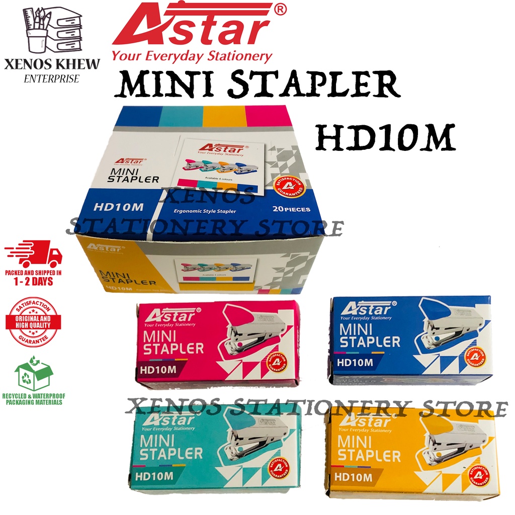 ASTAR MINI STAPLER HD-10-M / HD10M *FANCY COLOUR* (READY STOCK / 100% ...