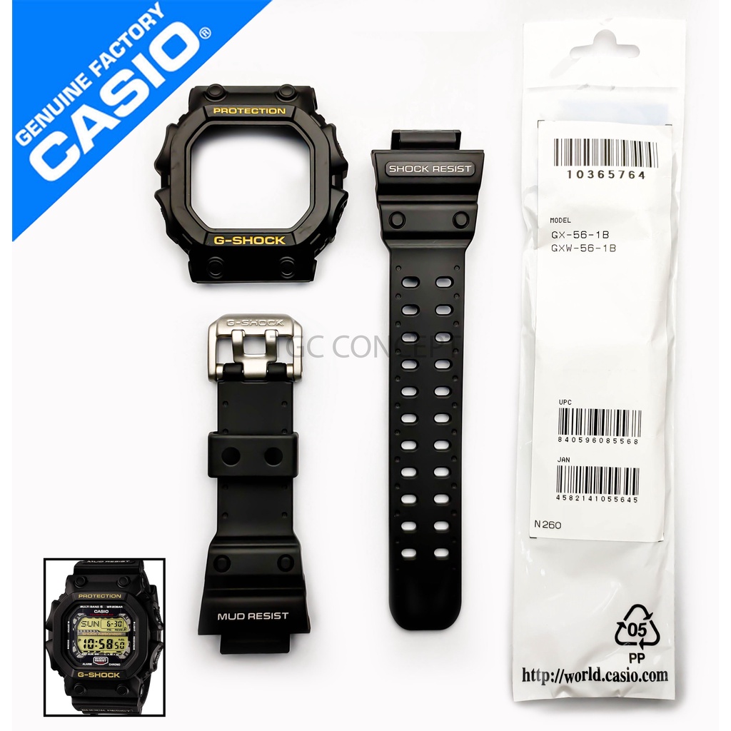 ORIGINAL BAND BEZEL REPLACEMENT PART WATCH G-SHOCK GXW-56-1B GXW56-1B ...