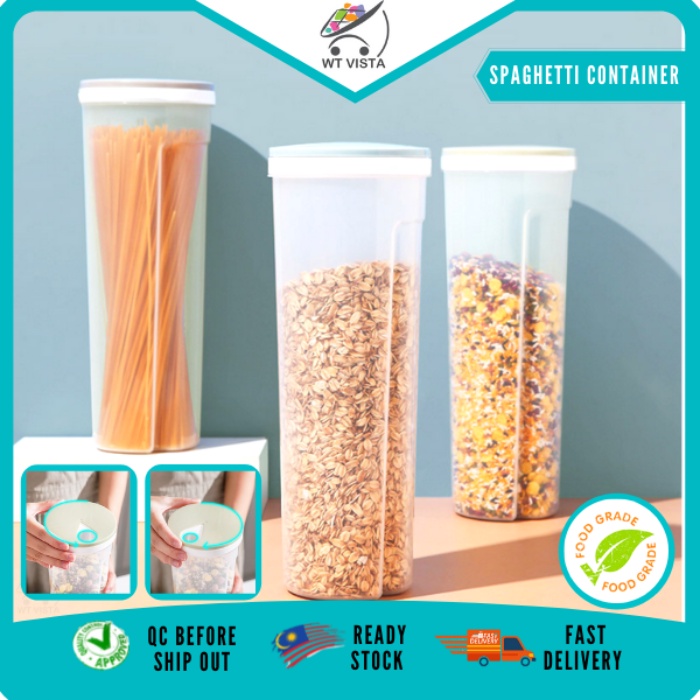 Spaghetti Container Pasta Food Storage with Adjustable Hole Lid Noodle ...