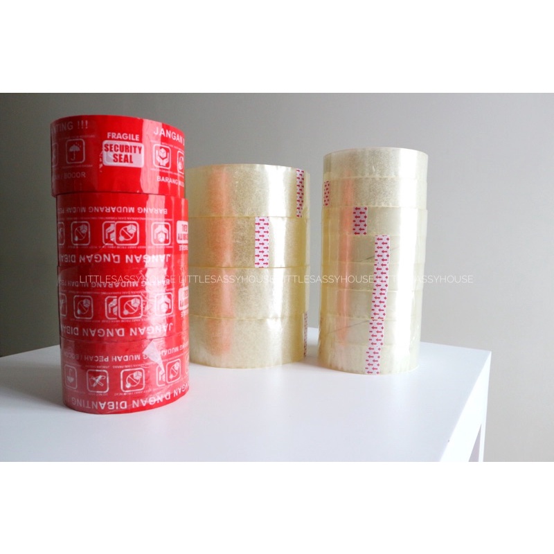 CLEAR DUCT TAPE 1 inch 2 inch | Fragile duct tape | Shopee Malaysia