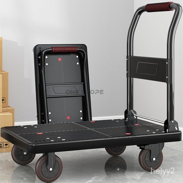 400KG PVC Troli angkat barang Foldable Platform Hand Truck Trolley High ...