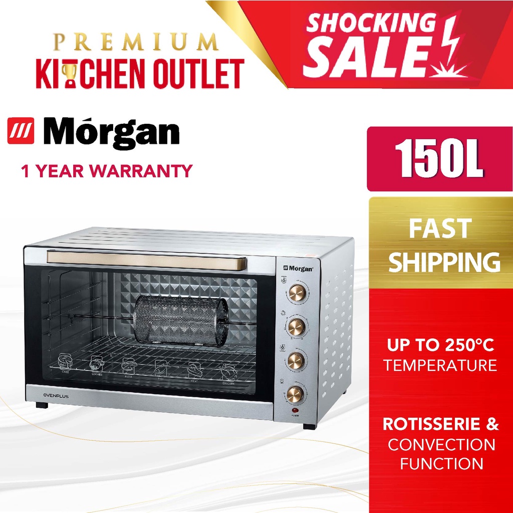 MORGAN 150L Electric Oven with Rotisserie Function MEO-GLAMO150RCSS ...
