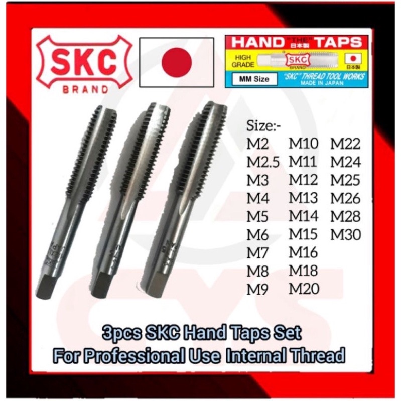 (100% JAPAN) SKC HAND TAP CARBON STEEL M20 - M30 (METRIC) 🇯🇵 MADE IN JAPAN | Shopee Malaysia