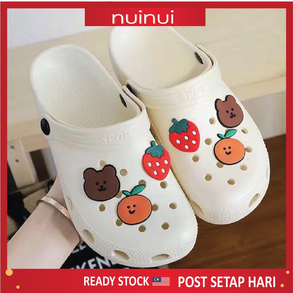 NuiNui Women Sandal Kasut Cute Bear Sandal Sandal Perempuan Selipar ...