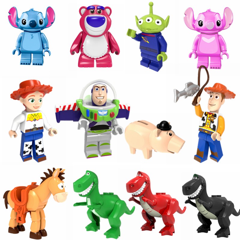 Toy Story Buzz Lightyear Woody Jessie Alien Minifigures Building Blocks ...