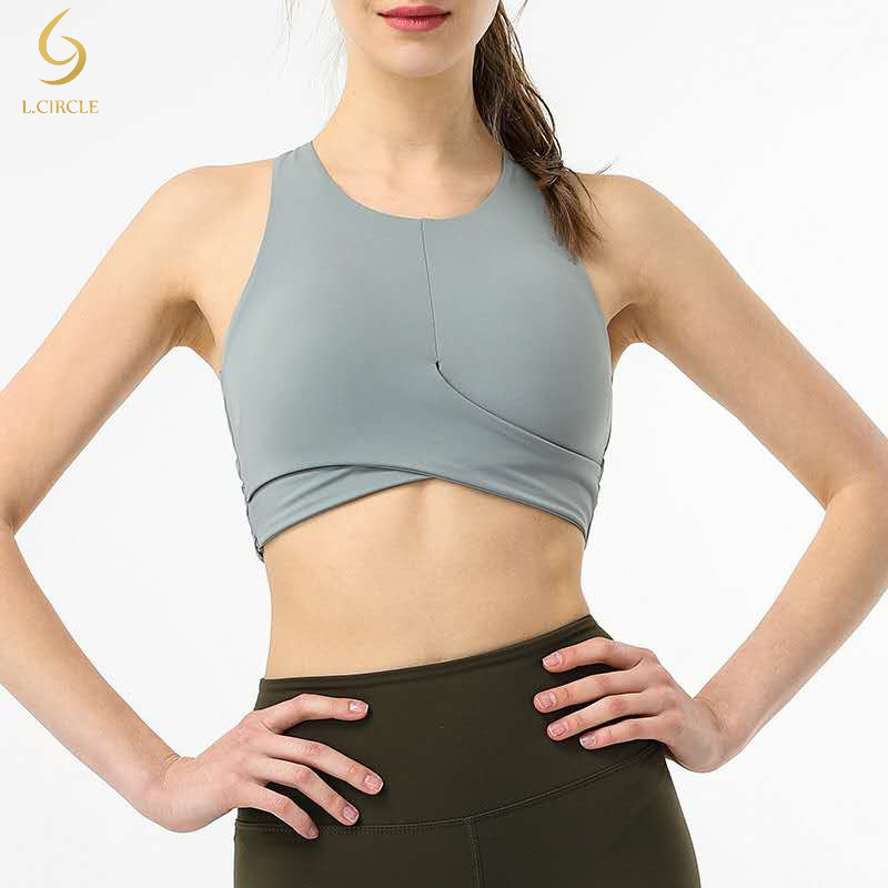New Arrival Front Cross Design Shakeproof Sexy Gym Sports Yoga Bra