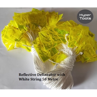 Yellow Reflective Delineator with White String 50 Metre / Orange ...