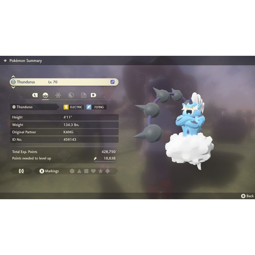 Pokemon Legends: Arceus - 6IV Thundurus (Incarnate form) | Shopee Malaysia