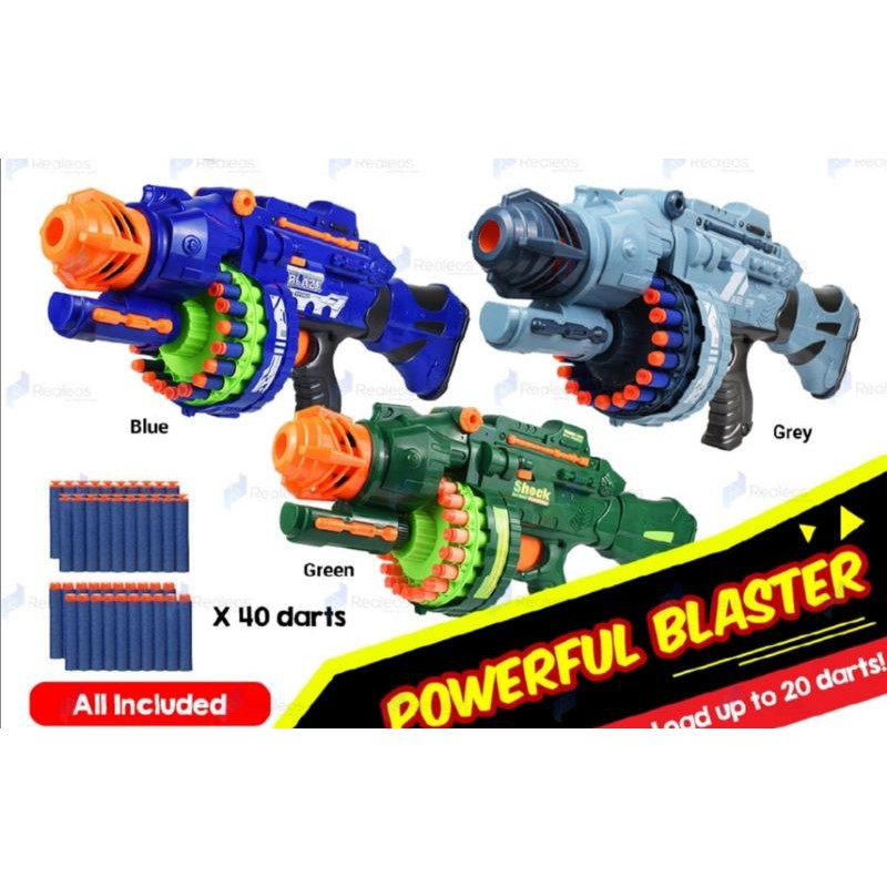 Mainan Gun Kanak-kanak/ Kids Blaster Toy Gun Soft Bullet Rapidstrike ...