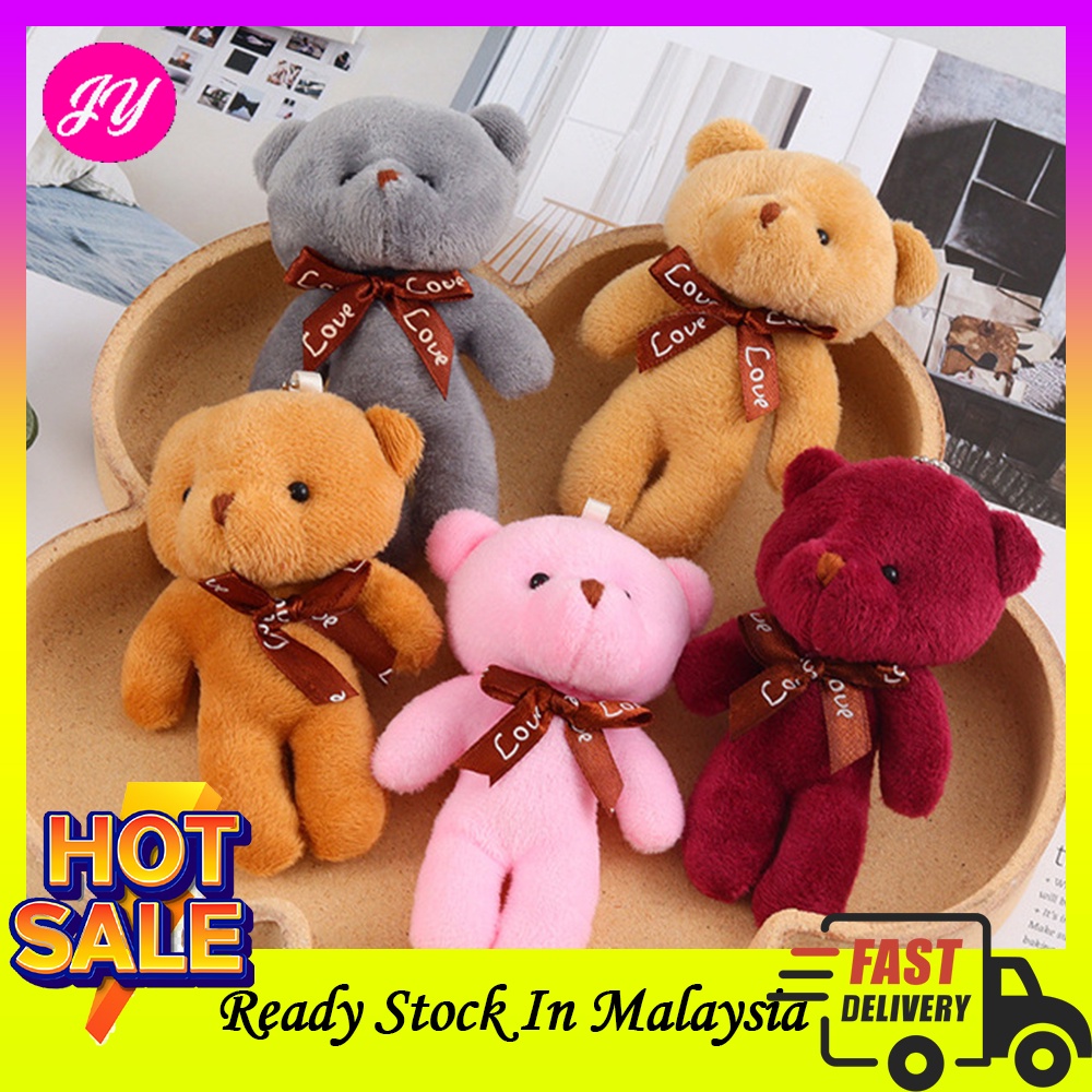🔥READY STOCK🔥 Mini Teddy Bear Toy Gift Plush Key Chain Doll Stuffed ...