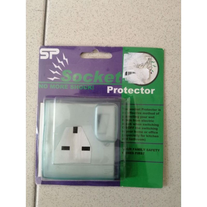 Shock Protector for Switch Socket SP- [For 3-pin plug and Fit standard ...