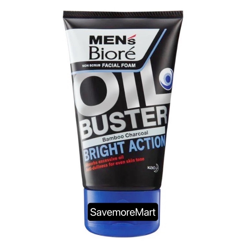 Biore Mens Bright Action Non Scrub Facial Foam 100g | Shopee Malaysia