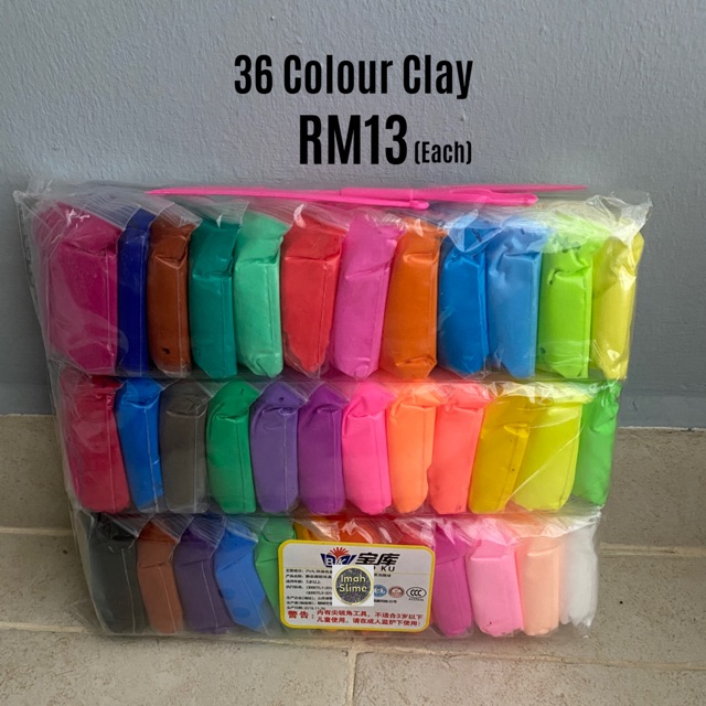 36 Colour Clay (Ready Stock) | Shopee Malaysia