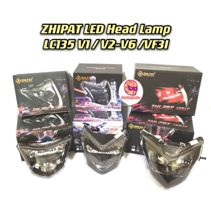 YAMAHA ZHIPAT ZHI PAT LED Head Lamp LC135 V1 / V2 V3 V4 V5 V6 V7 / VF3I HIGH QUALITY | Shopee ...