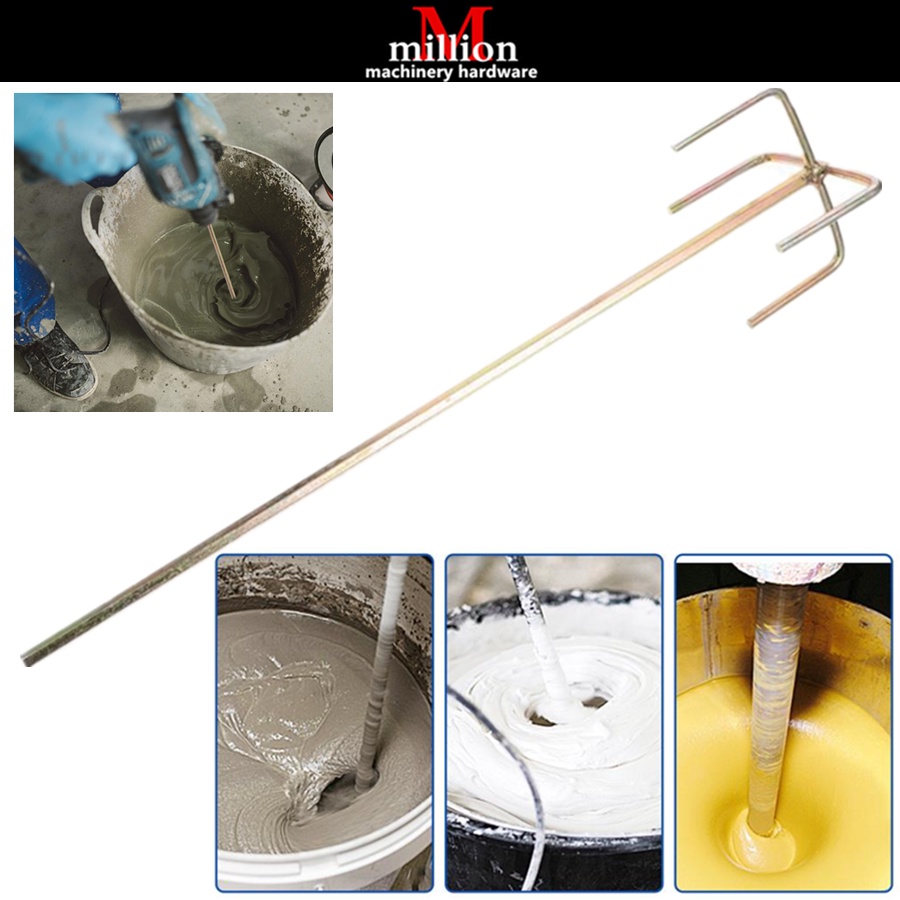 Paint Mixer Rod Paddle Handle Cement Agitator Stirring Rod tools ...