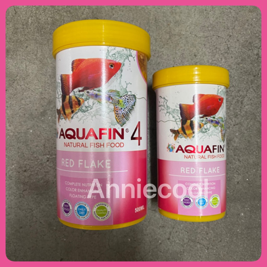 AQUAFIN NATURAL FISH FOOD RED FLAKE - 250ML / 500ML | Shopee Malaysia