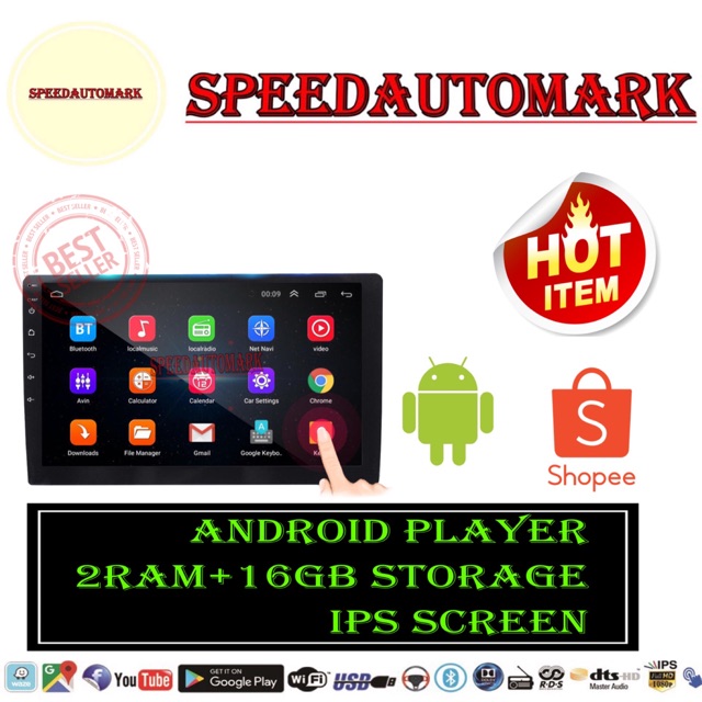 🔥1RAM+16GB🔥 Android Player Ready Stock IPS Screen Touch Screen Full HD ...