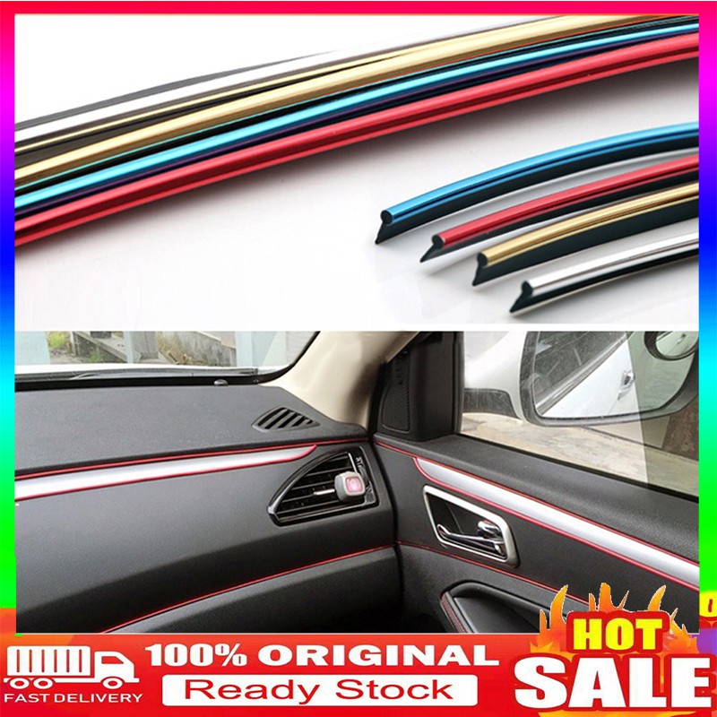 CARA_5m Car Interior Decorative Thread Stickers Decals Chrome Styling ...