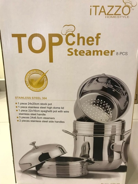 iTAZZO Top Chef Steamer Stainless Steel Series 8pcs Shopee Malaysia