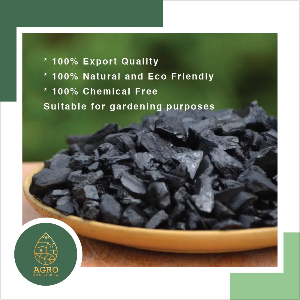 GARDEN CHARCOAL ARANG ORKID 1KG Horticultural Charcoal Arang Kayu Activated Carbon Charcoal ...